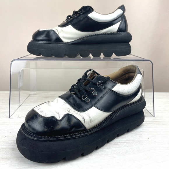 John Fluevog | Shoes | Vintage Fluevog Bunks Womens 9 9s Black White ...